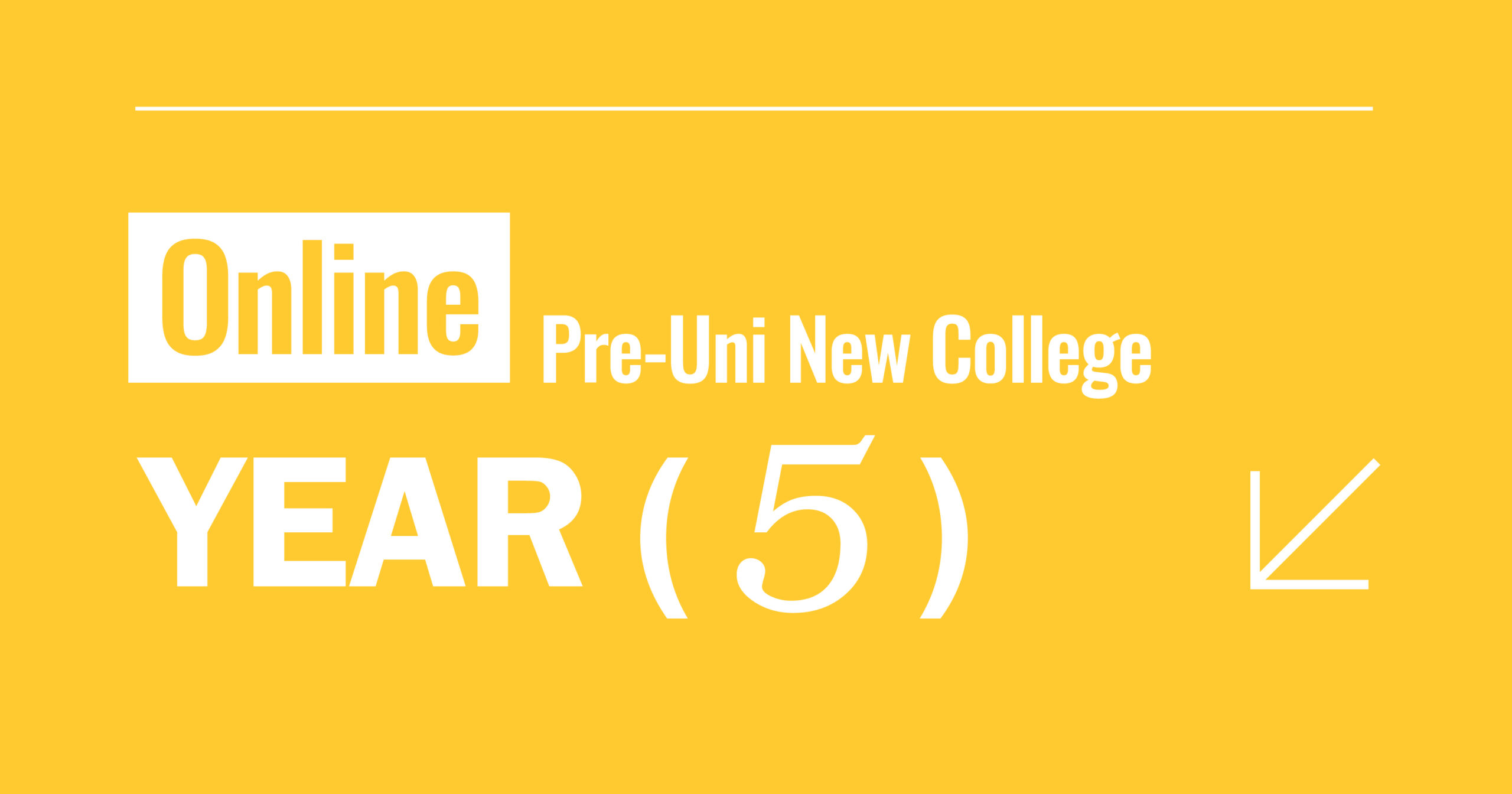 Year 5 Online Course - Pre-Uni New College