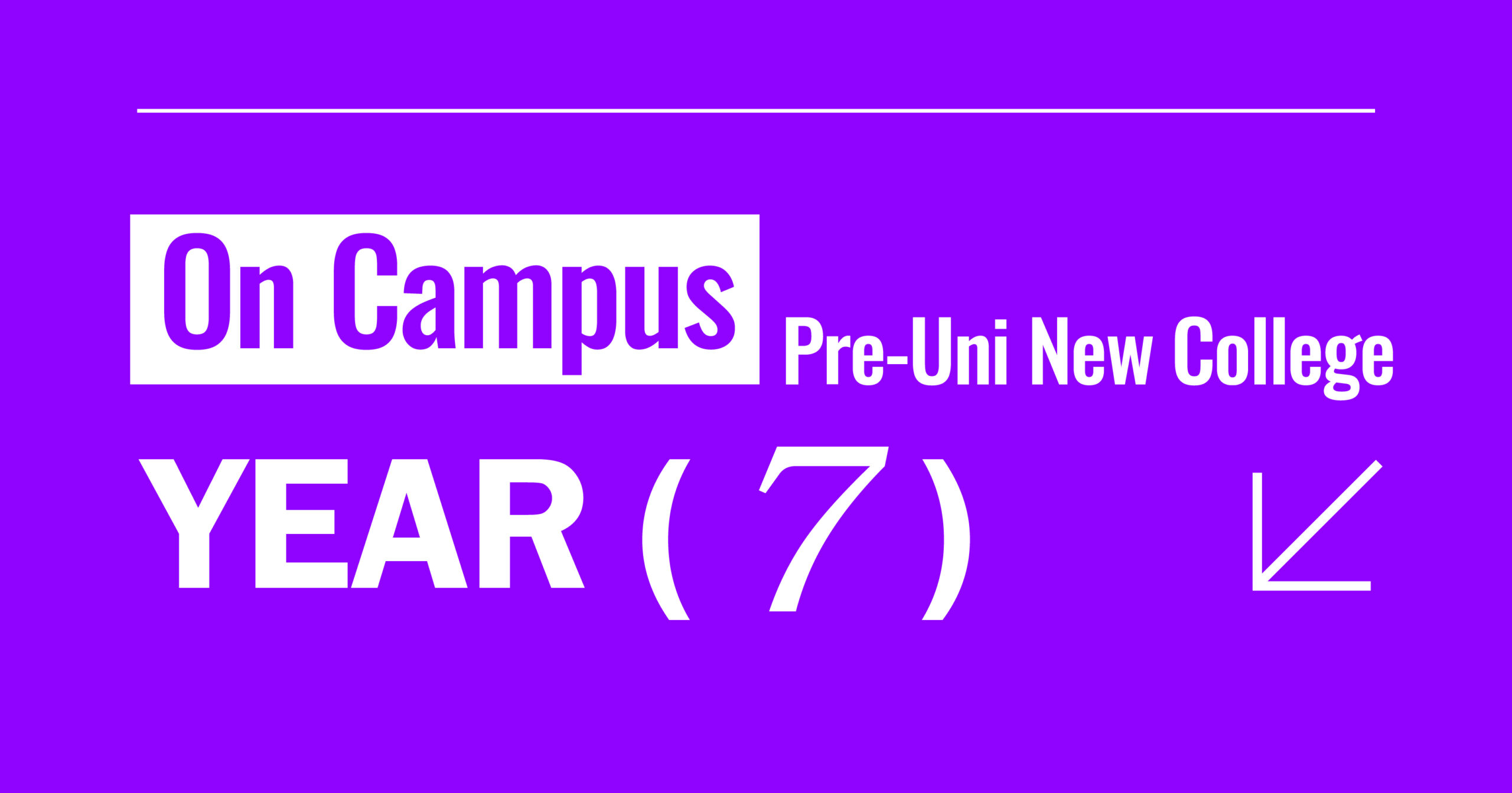 Year 7 Courses - Pre-Uni New College